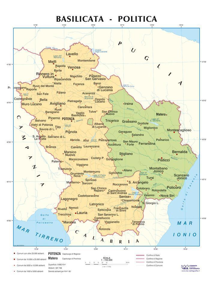 Basilicata Cartina